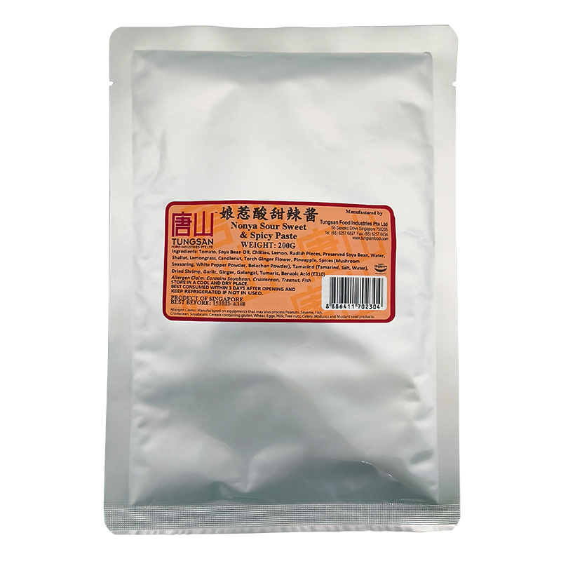 NONYA SOUR SWEET & SPICY PASTE 娘惹酸甜辣酱 (200G) - Tungsan Food Industries